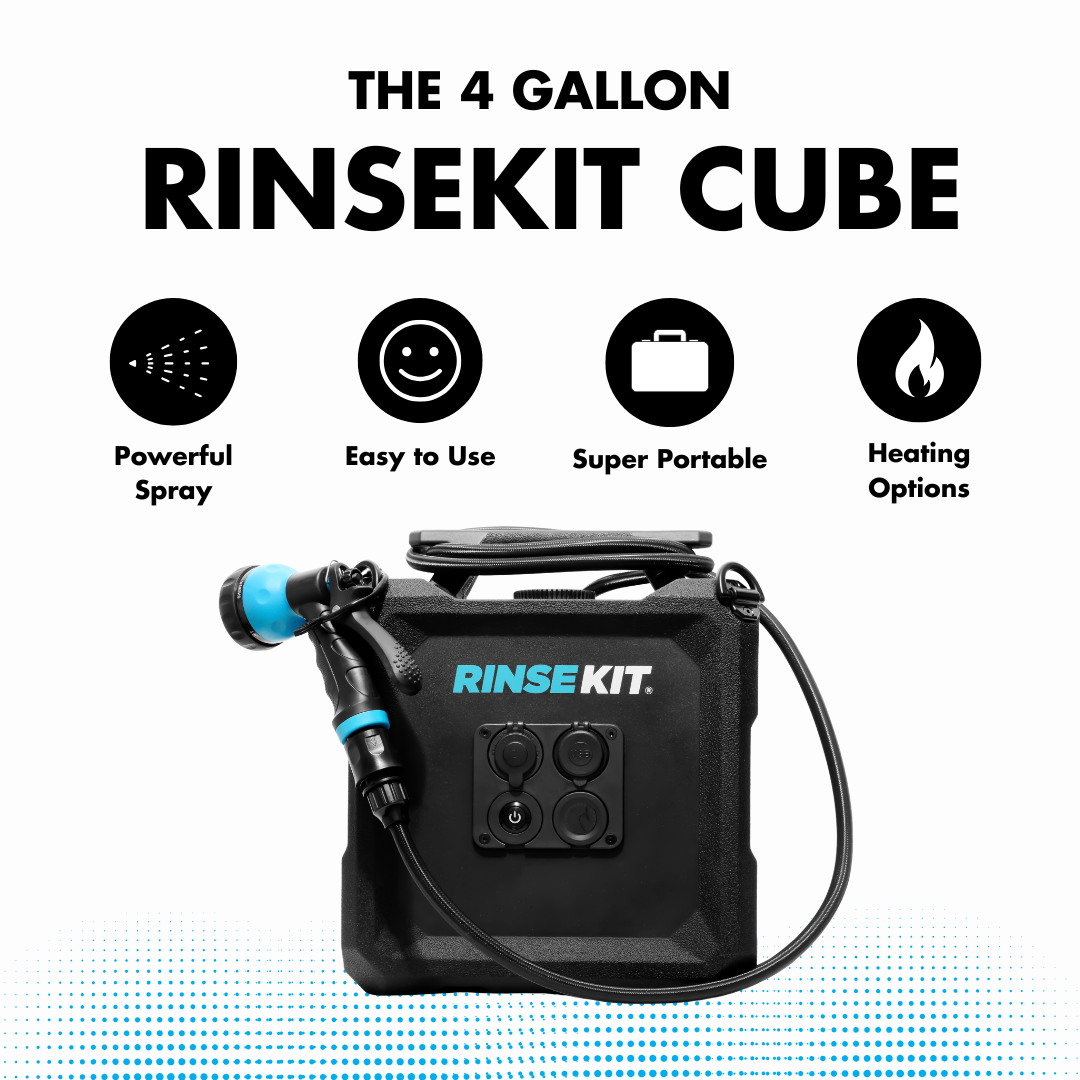 RinseKit® Portable Showers // Keep You & Your Gear Clean Anywhere